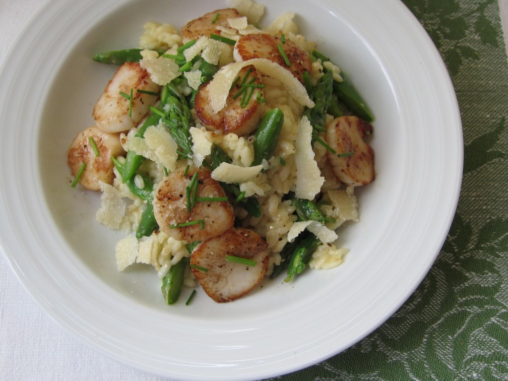 Risotto with Spring Asparagus and Scallops | Betty Rosbottom
