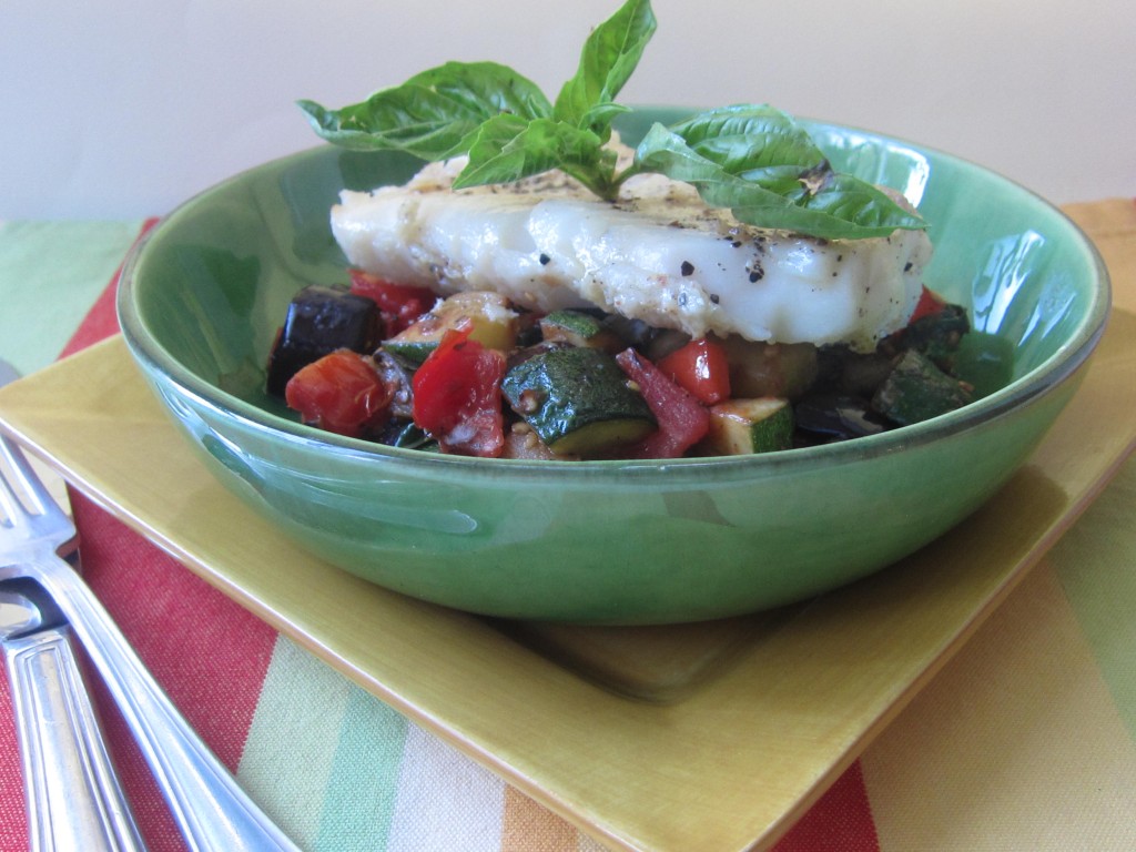 Easy Ratatouille with Roasted Fish | Betty Rosbottom
