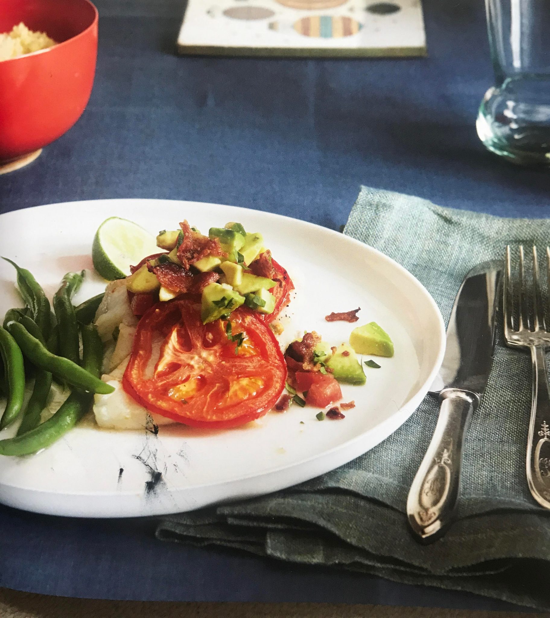 Roasted Cod with Tomatoes and Guacamole Salsa for Lighter Summer ...